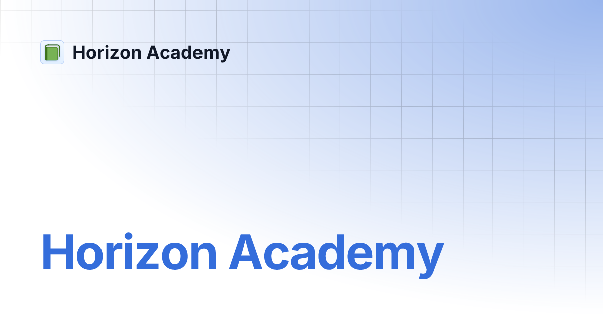 Horizon Academy | Horizon Academy